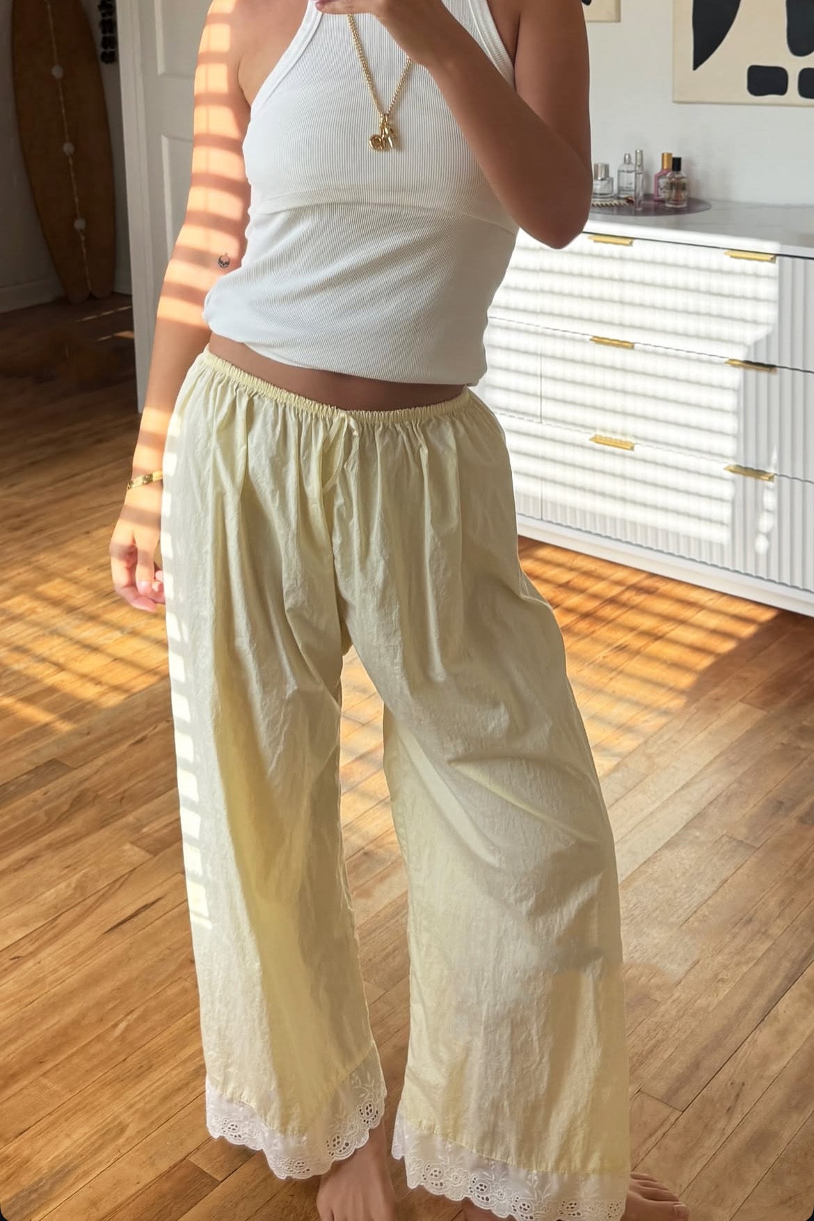 LANEWAY THE LABEL Antique Summer Pant in Butter